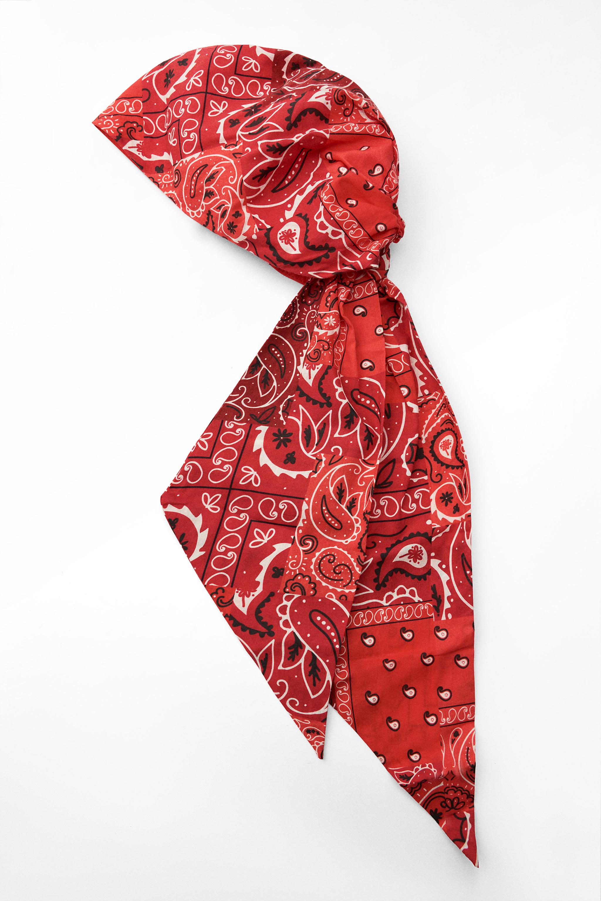 PRE-TIED BANDANA WRAP RED COWGIRL – S U R T U R B A N